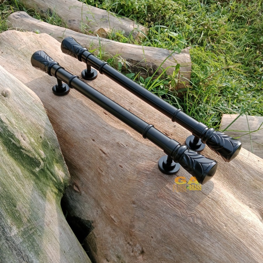 Jual Handle Pintu Rumah Model Nanas Jumbo Kuningan Hitam Doff/ Gagang ...
