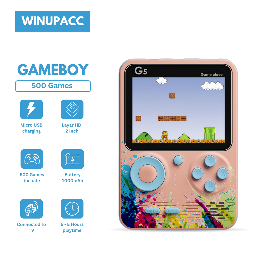 Jual WINUPACC Game Boy Retro Game Bot Gameboy Mini Mainan Anak Gimbot ...