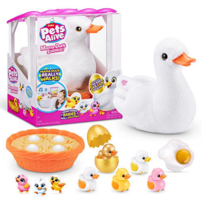 Jual Zuru pet alive mama duck and baby duck surprise egg 10+ sound ...
