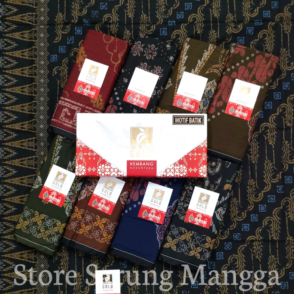 Jual GROSIR 10PCS- NEW SARUNG MANGGA GOLD MOTIF BATIK SARUNG MANGGA ...