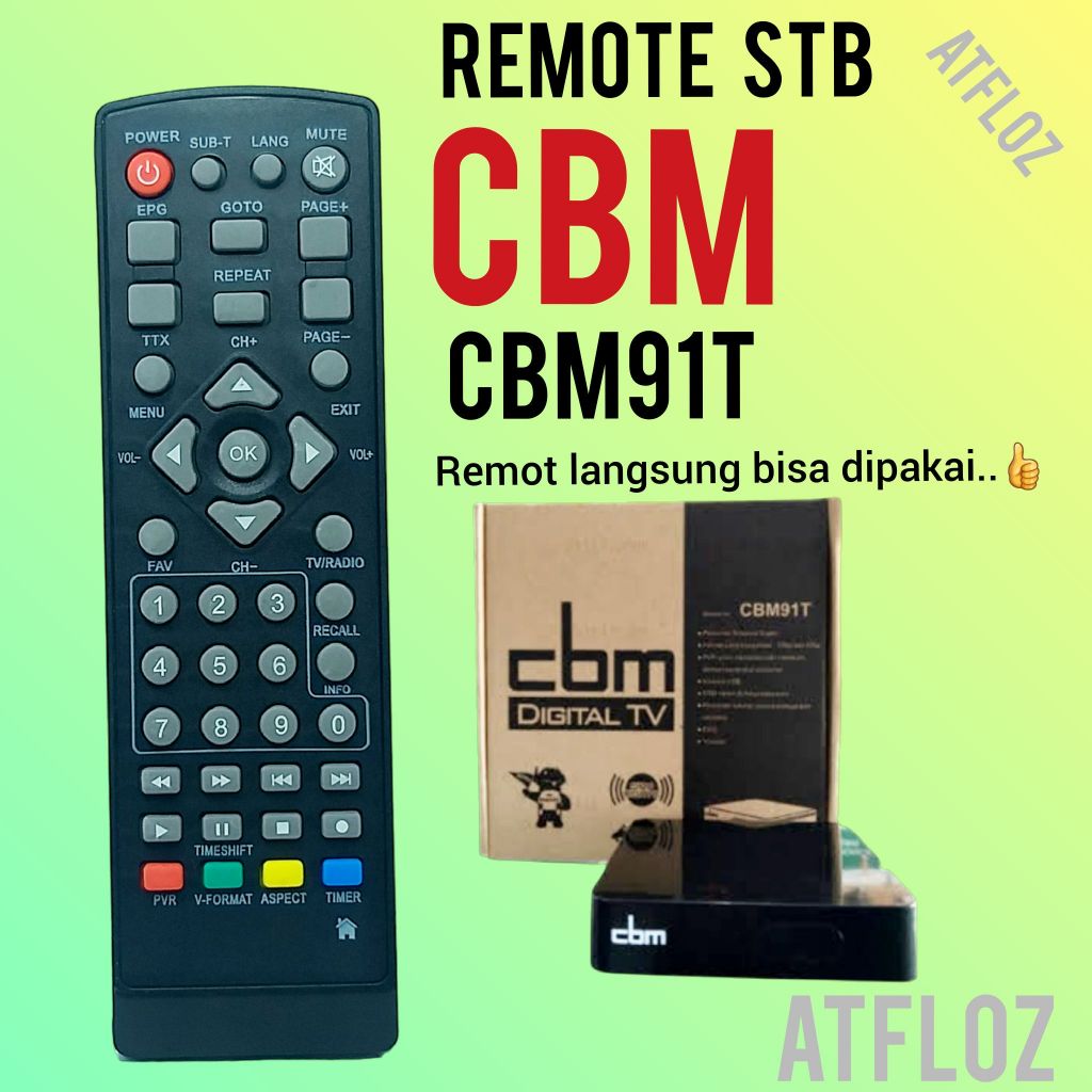 Jual remote stb cbm cbm91t set top box remot langsung nyambung | Shopee ...