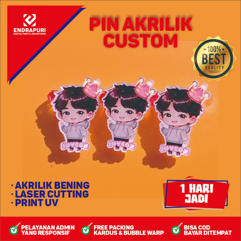 Jual PIN AKRILIK CUSTOM SIZE | Shopee Indonesia