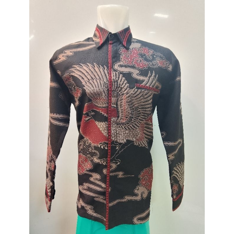 Jual kemeja batik pria bahan dolbi jahitan smock | Shopee Indonesia