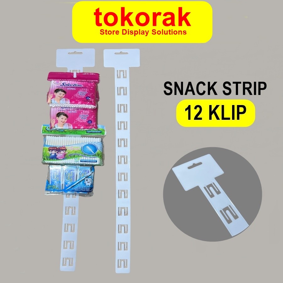 Jual CLIP SNACK STRIP DISPLAY MAKANAN RINGAN PERMEN KERUPUK CHIKI PER ...