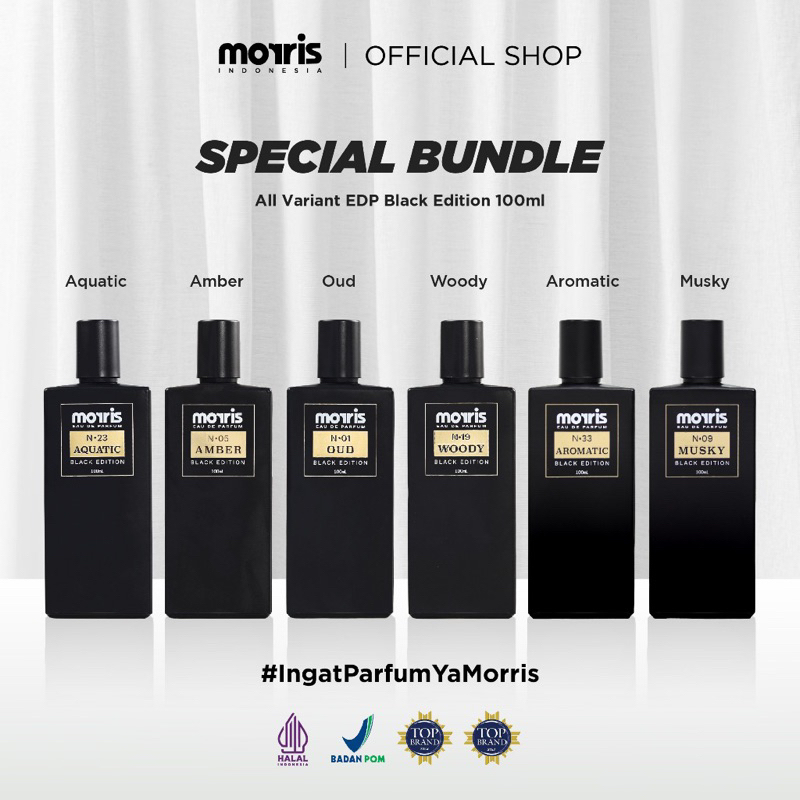 Jual morris edp black edition musky 100ml - morris edp black edition - morris parfum pria ...