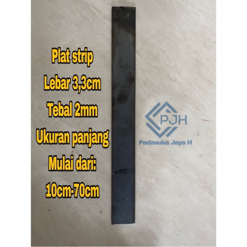 Jual Besi plat strip lebar 3,3cm tebal 2mm . ukuran mulai 10cm sampai ...
