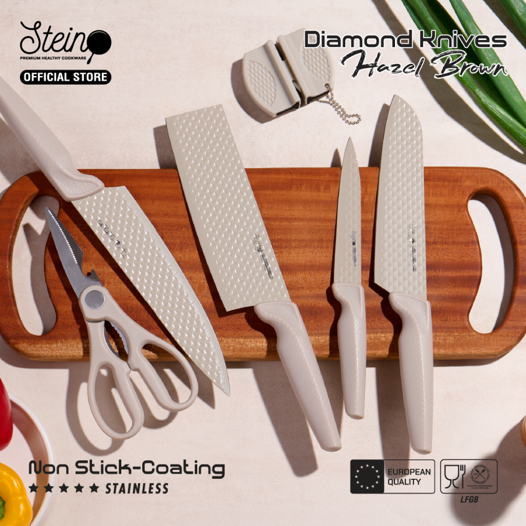 Jual STEIN Diamond Knives Set Hazel Brown - 6 in 1 Set | Shopee Indonesia