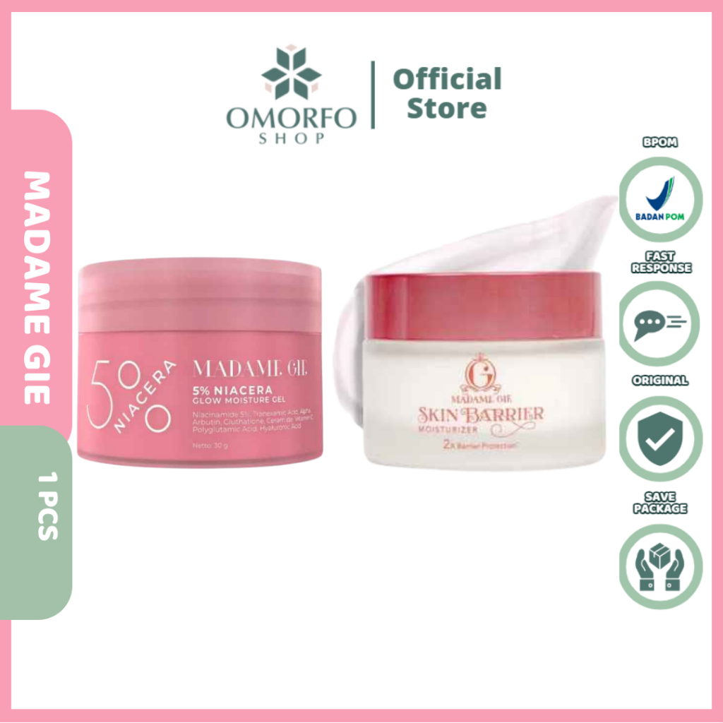 Jual ️ Omorfo ️ Madame Gie Skin Barrier Moisturizer | Madame Gie 5% Niacera Glow Moisture Gel ...