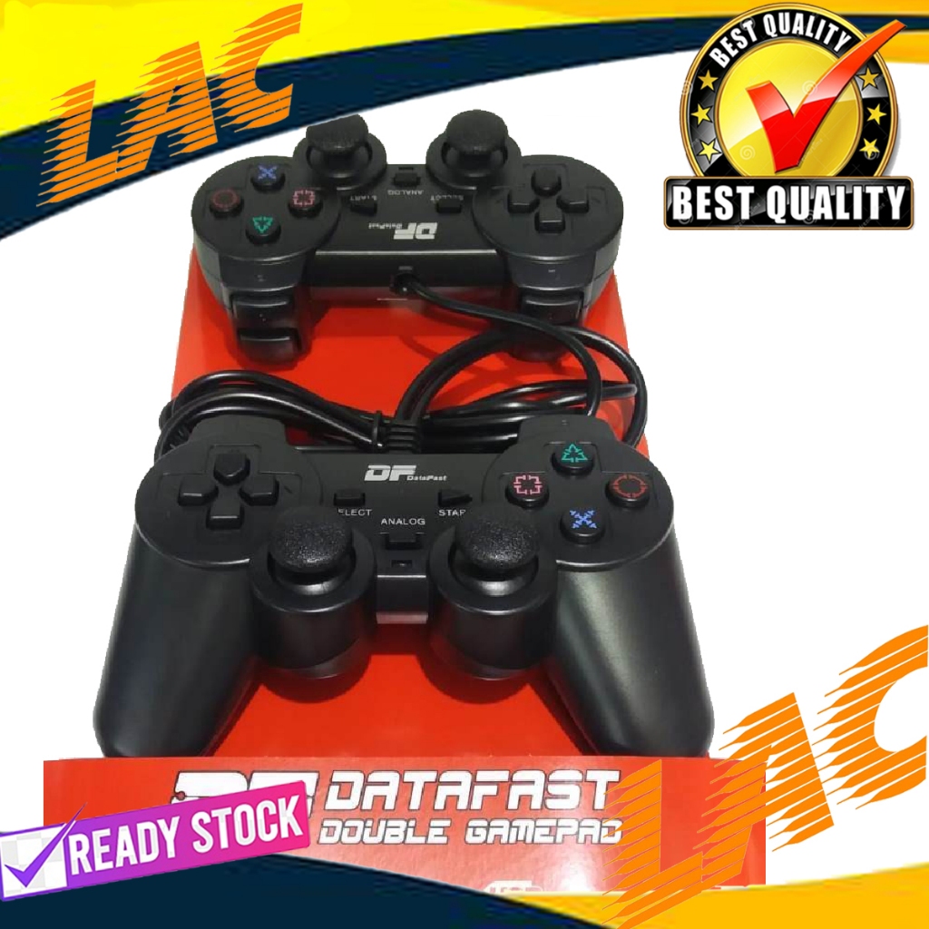 Jual Gamepad / Game Pad / Stik PS/PC / JOYSTICK Double Hitam Usb ...