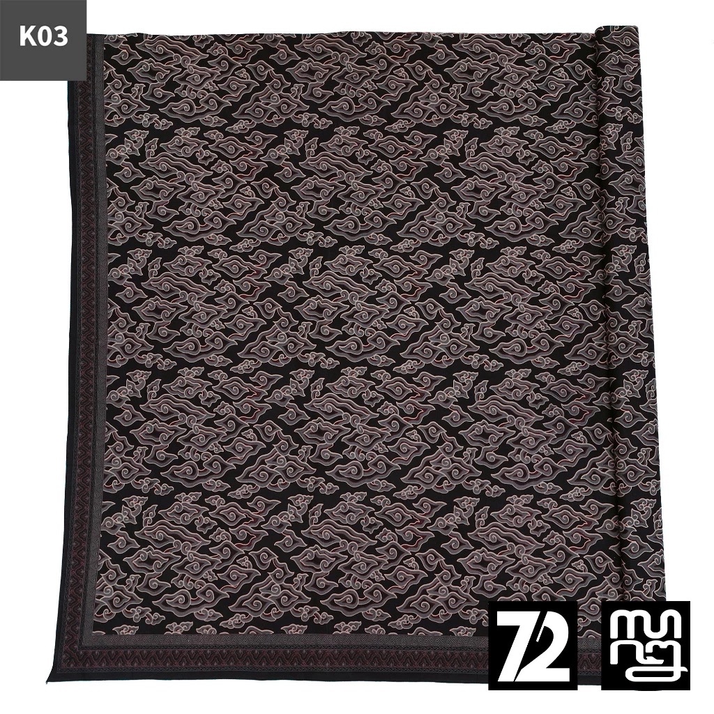 Jual Kain Batik Premium Motif Mega Mendung Warna Hitam 72 Batik - Bgs ...