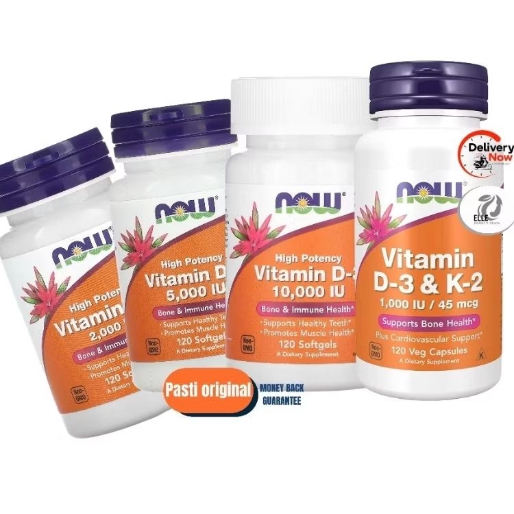 Jual NOW VITAMIN D3 2000 ui, D3 5000 ui ,D3 10000 ui, D3K2 1000 ui ...