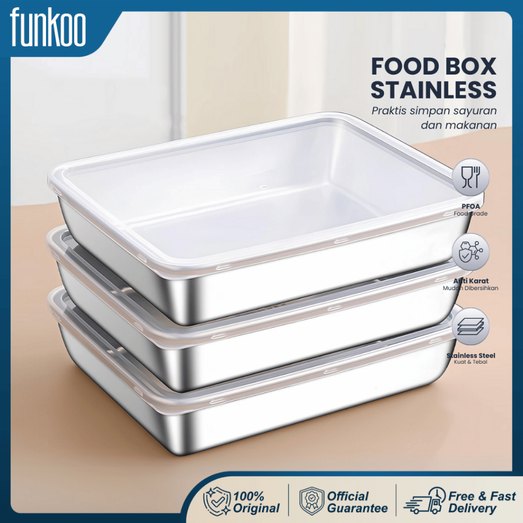 Jual Funkoo Tempat Wadah Makanan Kontainer Makanan Sayuran Food Box ...