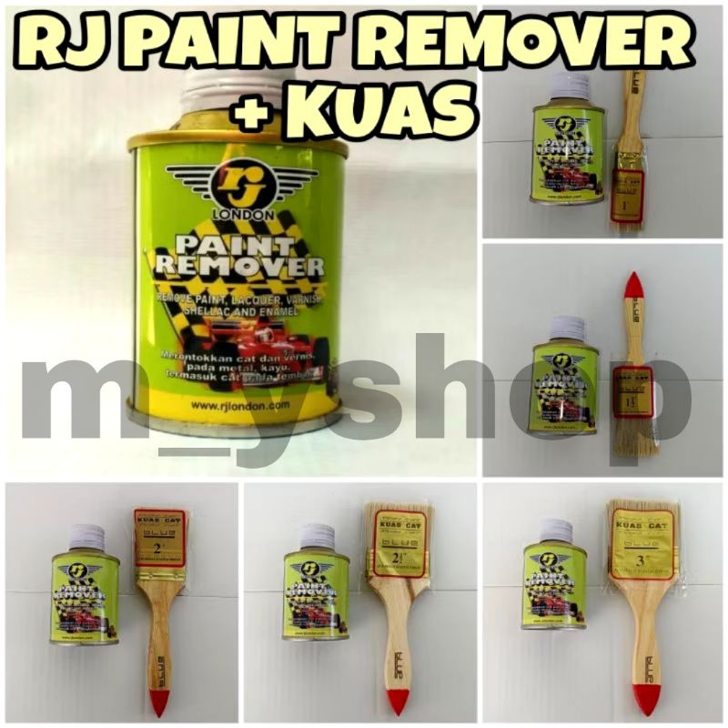 Jual RJ Paint Remover Cairan Perontok Cat Pernis Kayu Logam Tembok ...