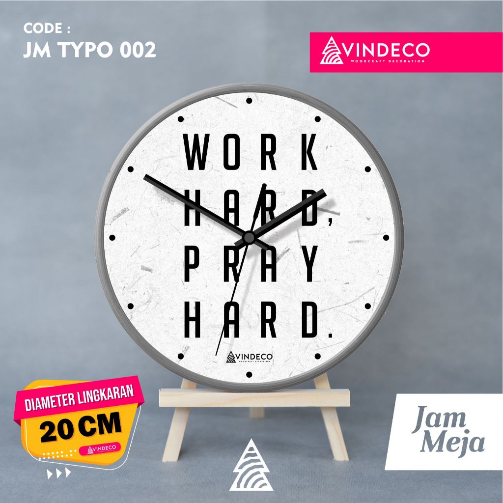 Jual JAM MEJA / DESK CLOCK / JAM DUDUK / TYPOGRAPHY / AETHESTIC ...