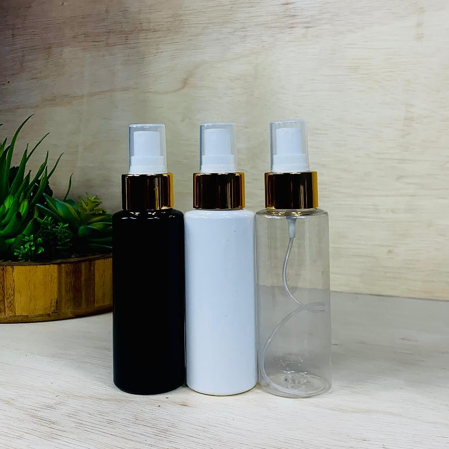 Jual Botol Spray 100 ML / Botol Pet 100 ML RF - Tutup Spray Gold ...