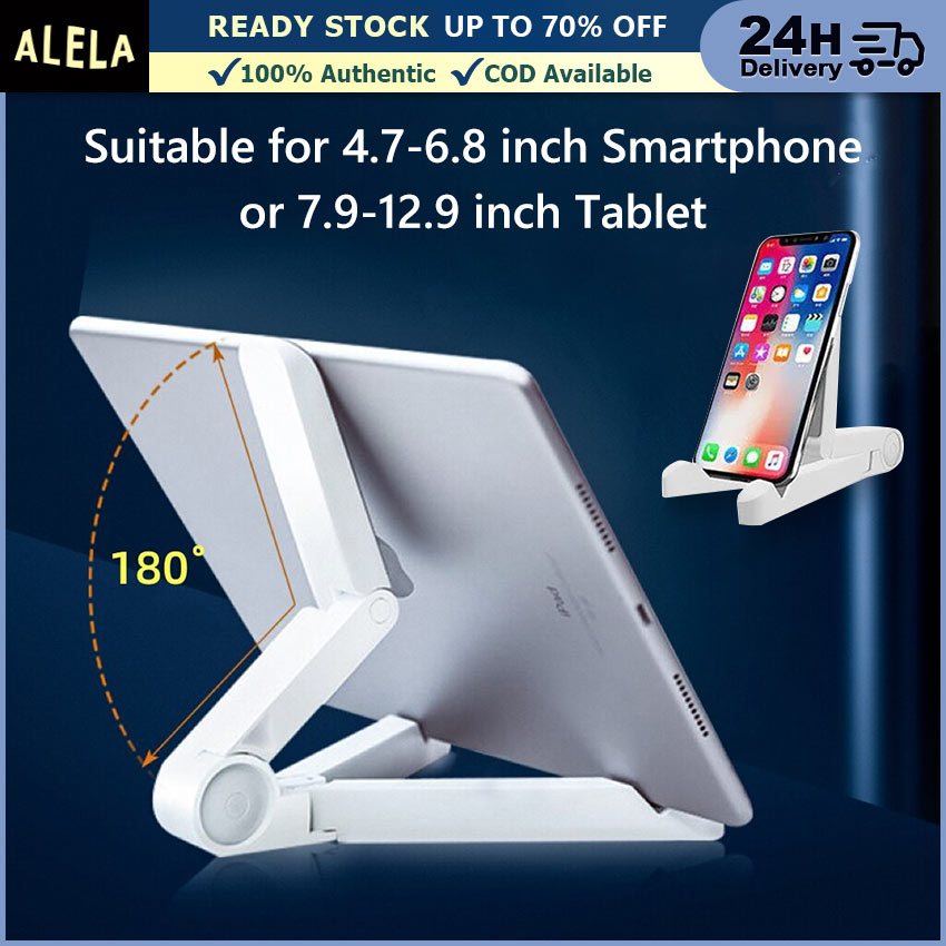 Jual Tablet Holder Meja Anti Slip Dudukan HP Handphone Lipat Model V ...