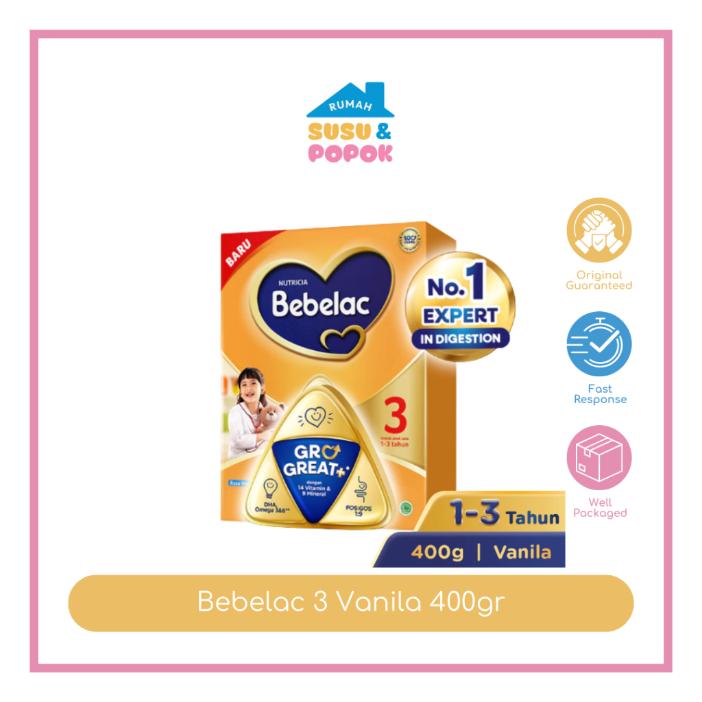 Jual Bebelac 3 1-3 Tahun Vanila 400gr | Shopee Indonesia