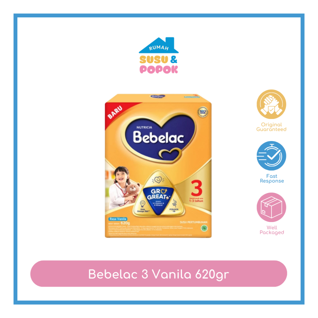 Jual Bebelac 3 1-3 Tahun Vanila 620gr | Shopee Indonesia