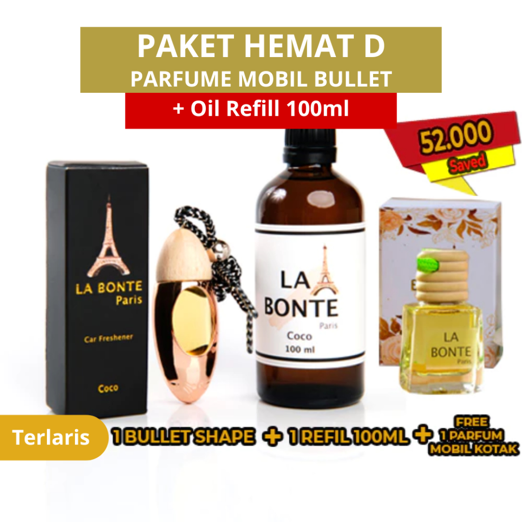 Jual La Bonte Paket Hemat ~ D ( 1 Parfum Mobil Bullet Gantung + Refill ...