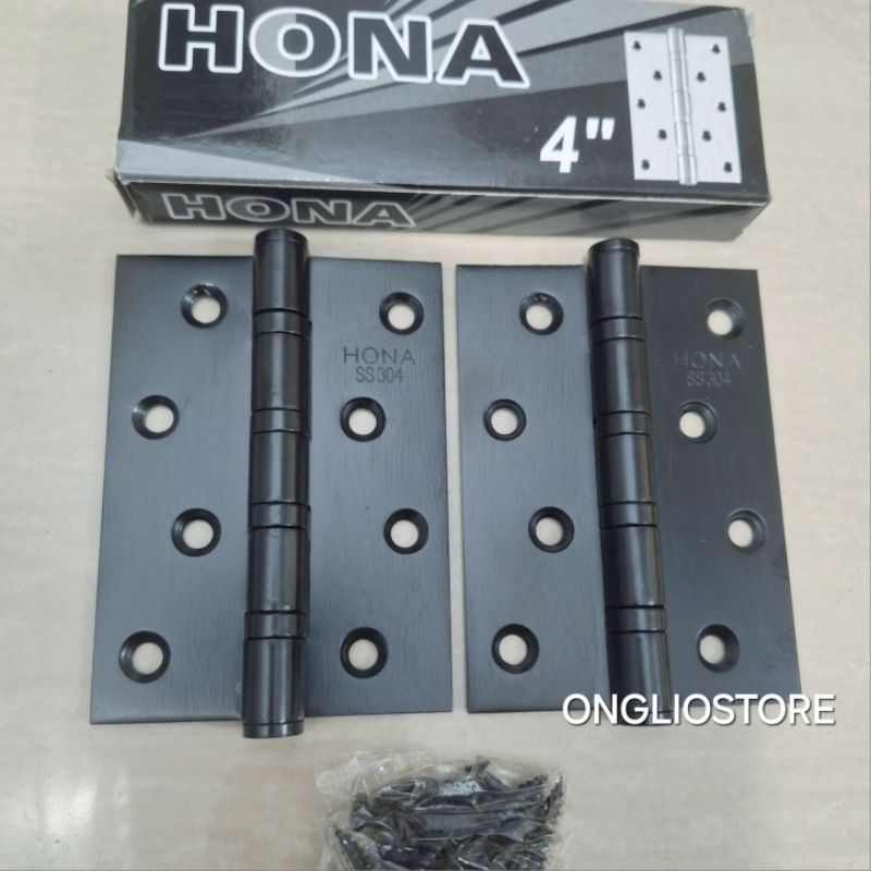 Jual ENGSEL PINTU 4" INCH HITAM STAINLESS SUS 304 TEBAL | Shopee Indonesia