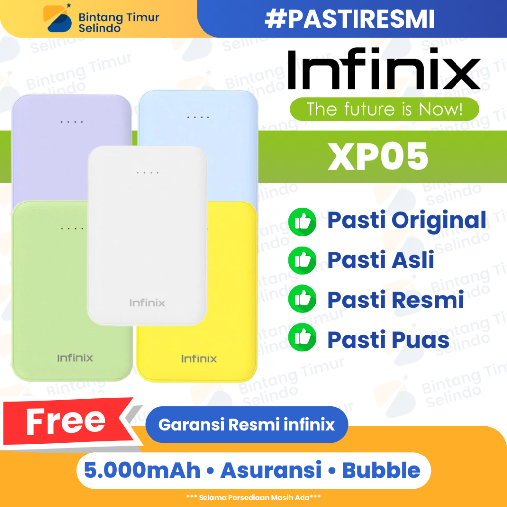 Jual Infinix Power Bank Fast Charge XP05 5000mAh Dual Input Port Type C ...