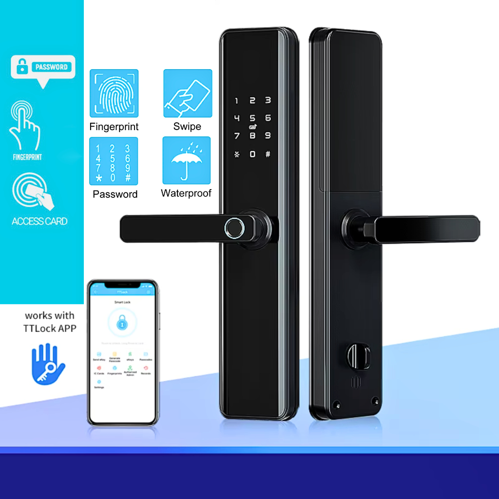 Jual MALL TaffHOME Kunci Pintu Pintar Smart Door Lock Fingerprint ...