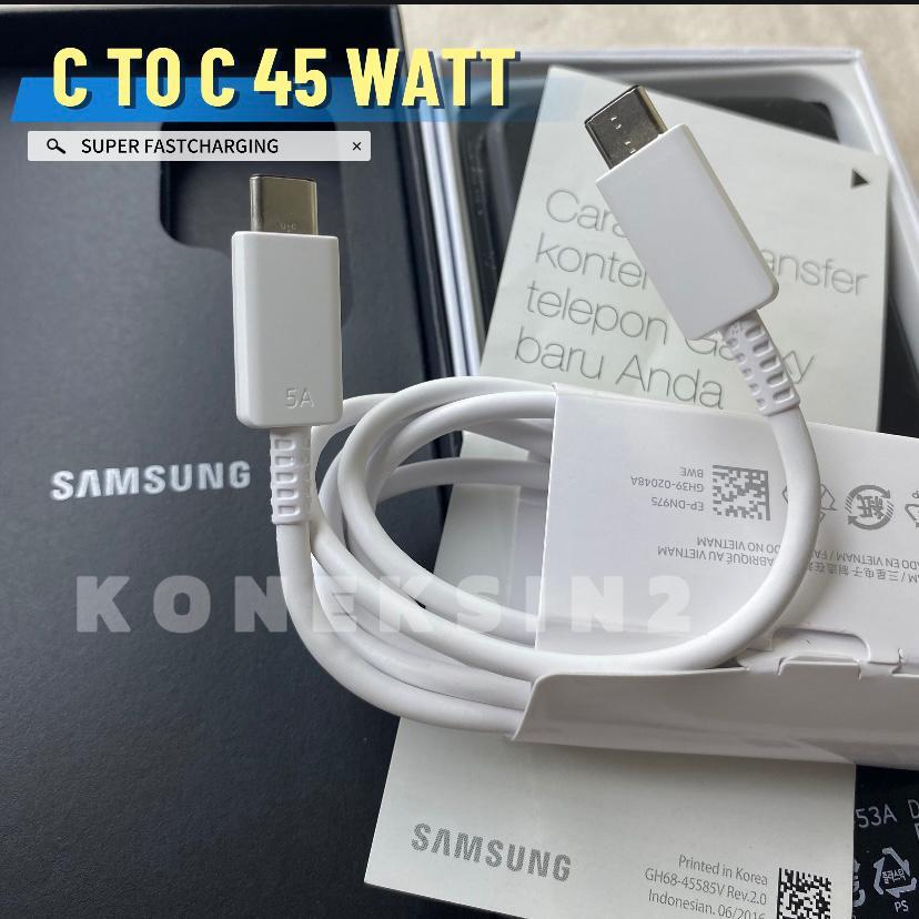 Jual KABEL DATA C TO C 45 WATT TURBO SUPER FAST CHARGING | Shopee Indonesia
