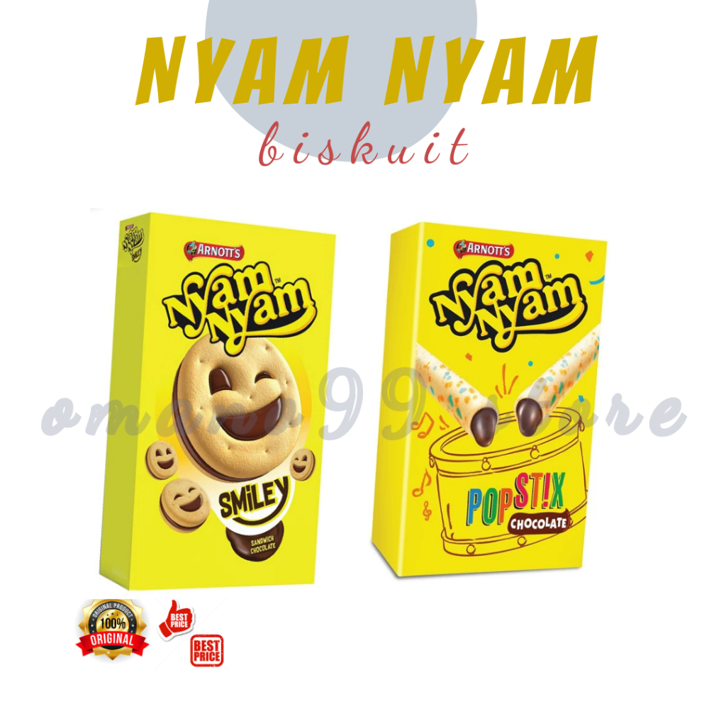 Jual Nyam Nyam Biskuit Coklat Popstix // Smiley | Shopee Indonesia