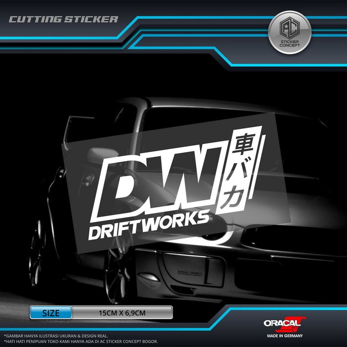 Jual Sticker Cutting Drift Works Jdm Stiker Kaca Body Mobil | Shopee ...