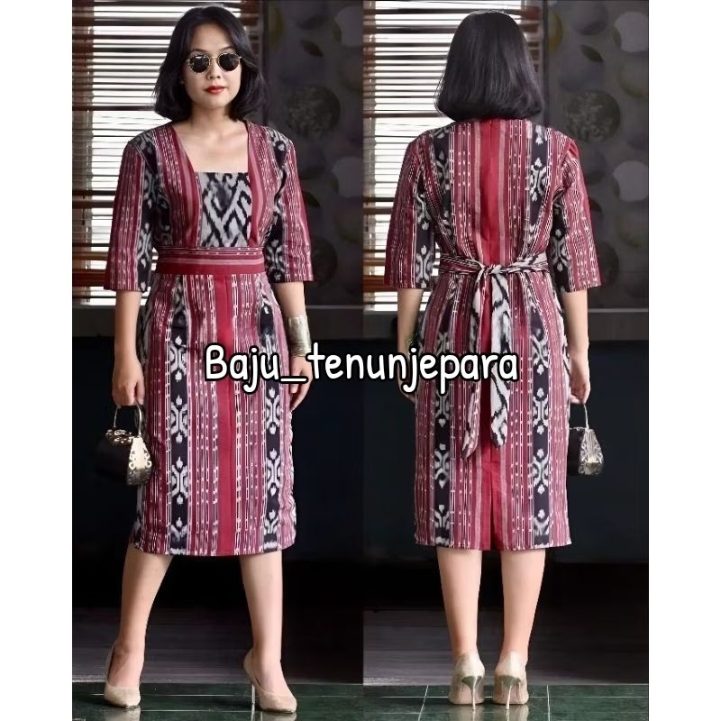 Jual Dress tenun dress kantor dress viral dress kekinian dress kalimantan dress sintang dress ...