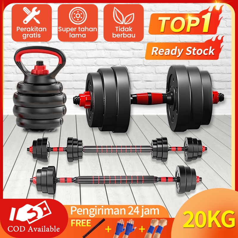 Jual Dumbbell set 20KG peralatan fitness barbel set 20 kg dengan perlindungan lingkungan ...