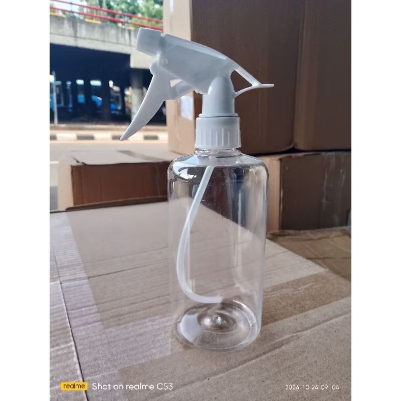 Jual Botol Sprayer 500ml Clear Tutup Big Triger Putih Berkualitas | Shopee Indonesia