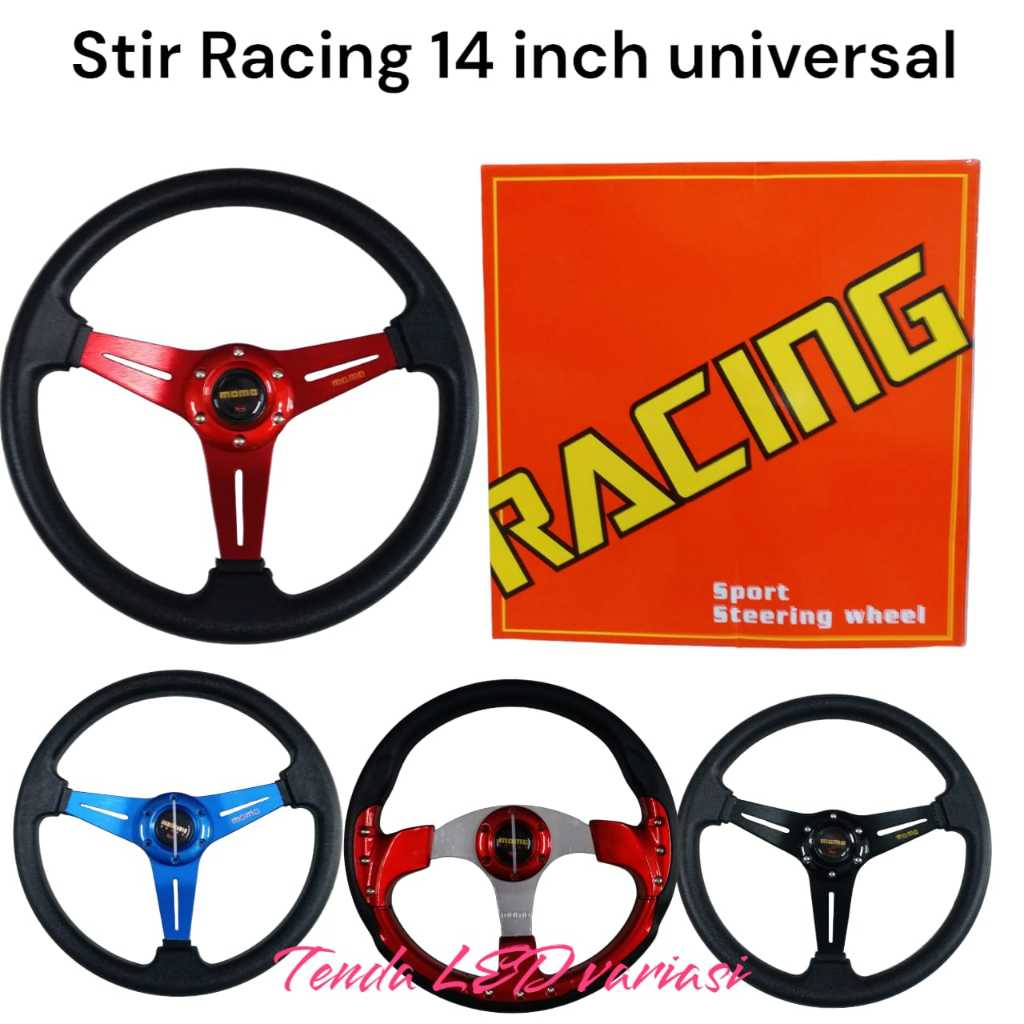 Jual Stir steer Racing Mobil Universal 14 inch MOMO | Shopee Indonesia