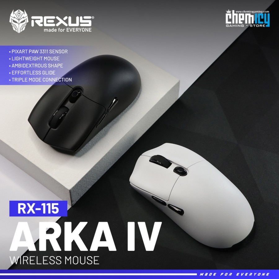 Jual Rexus Arka IV / Arka 4 RX-115 Wireless Triple Connection Gaming ...