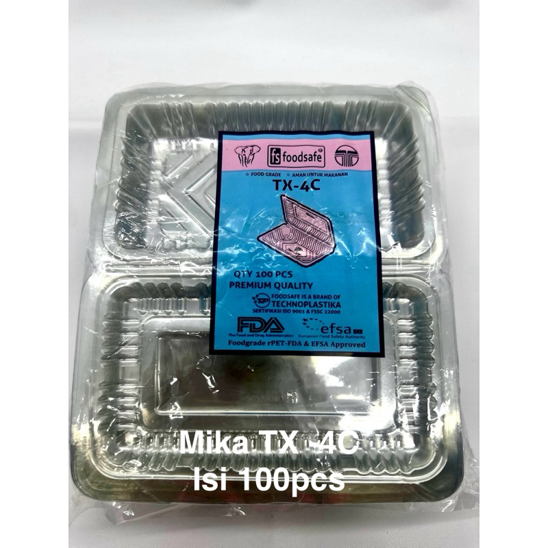 Jual [ISI 100 PCS]Foodgrade TX-4C Mika pembungkus makanana Kue /Nasi ...