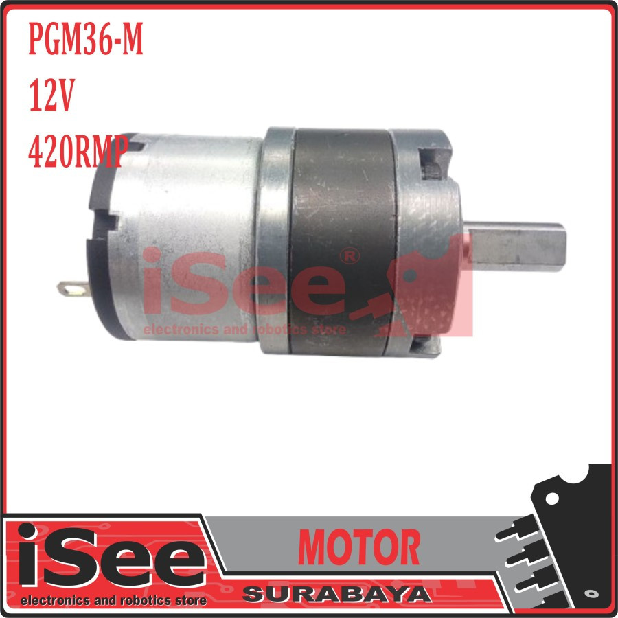 Jual PGM36-M DC Motor 12V 420rpm micro speed planetary gear box ...