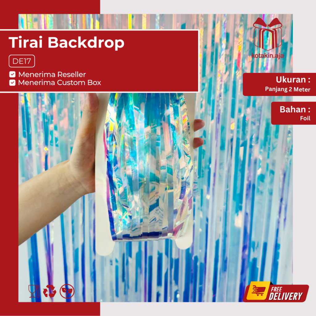 Jual Tirai Ulangtahun / Rumbai Pesta / Dekorasi Pesta / Tirai Foil ...