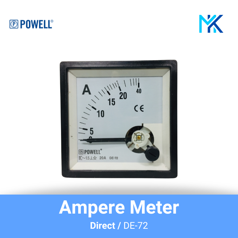 Jual POWELL - AMPERE METER DIRECT 10A/ 15A/ 20A/ 30A (72x72) DE72 TANPA ...
