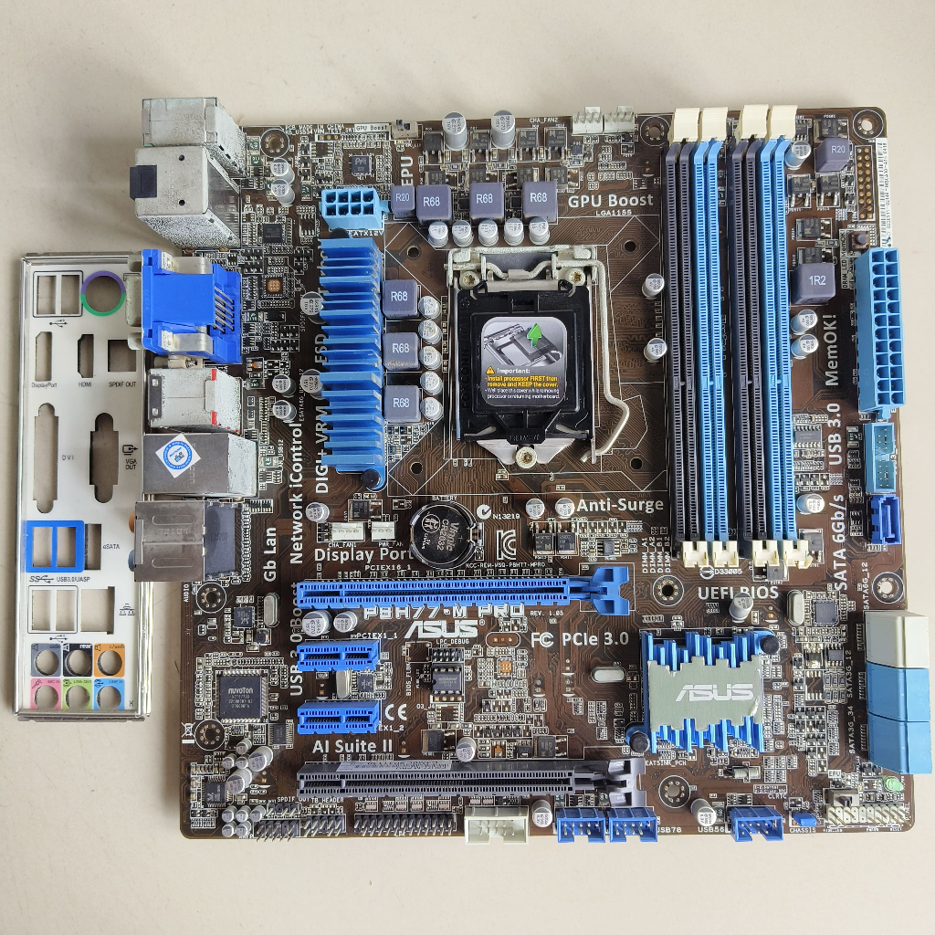 Jual MOTHERBOARD GAMING ASUS P8H77-M PRO LGA 1155 V1 | Shopee Indonesia