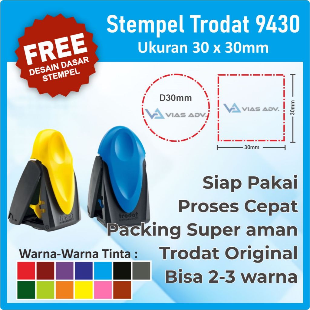 Jual Stempel Trodat Pocket Bulat Diameter 30mm Tipe 9430 | Stempel ...