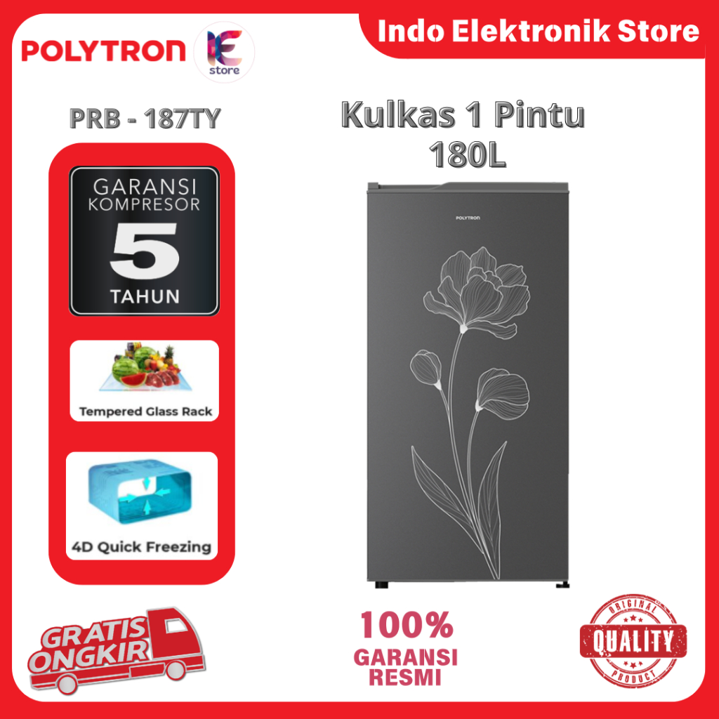 Jual Polytron Kulkas 1 Pintu 180L PRB-187TY - Garansi Resmi - Original ...