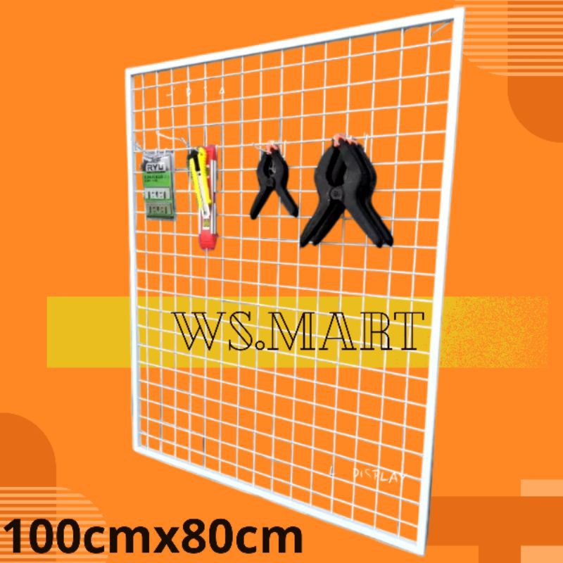 Jual Ram Bingkai Dinding Kawat Besi 100 X 80 cm Rak aksesoris ram besi ...
