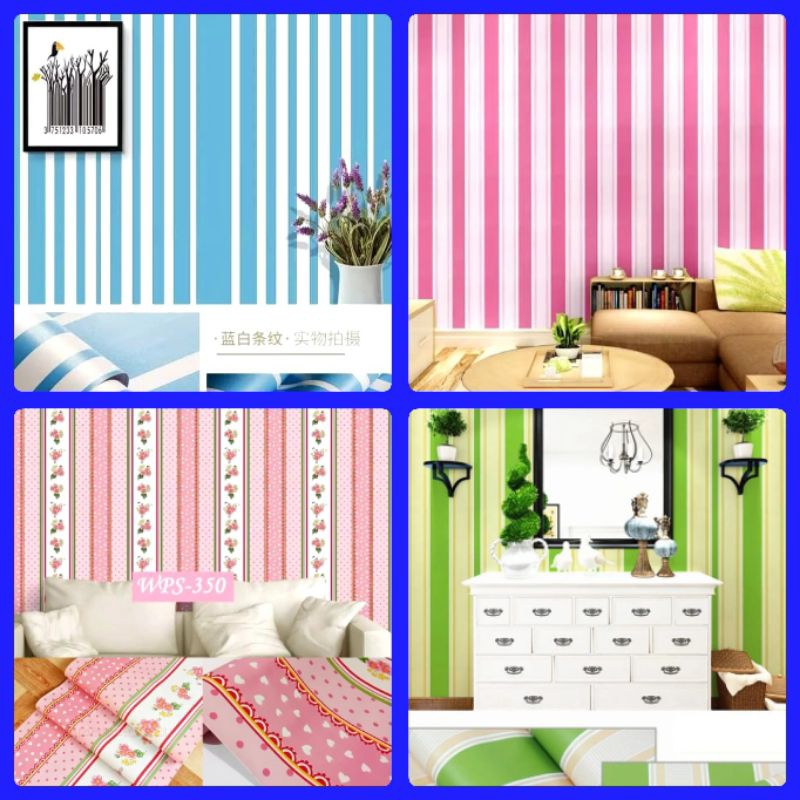 Jual Wallpaper Dinding Motif Salur Wallpaper Dinding Salur Wallpaper Dinding Kamar Tidur ...