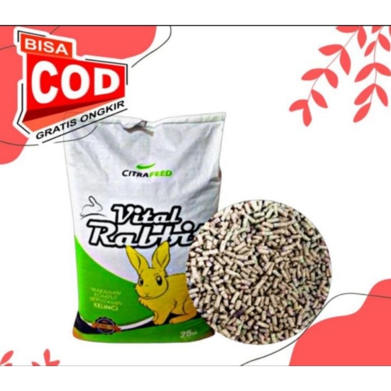 Jual VITAL RABBIT FOOD MAKANAN PAKAN KELINCI 1 KG | Shopee Indonesia