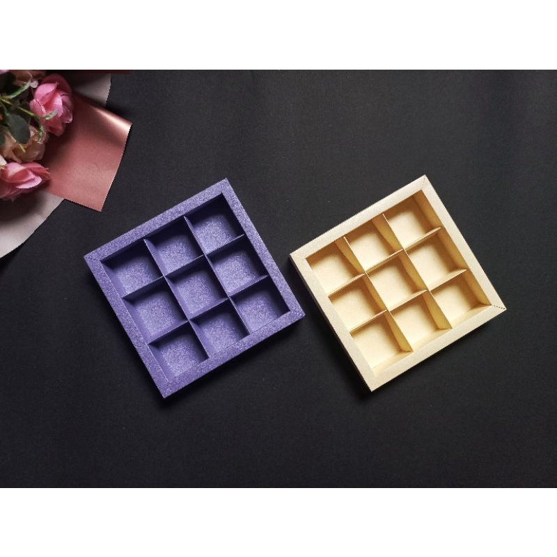 Jual Mika Coklat/Box Coklat/Mika Praline Sekat 9 | Shopee Indonesia