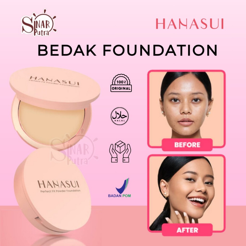 Jual Hanasui Fit Powder Foundation / Bedak Padat - bedak TWC | Shopee ...