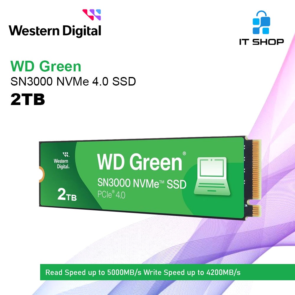Jual WD Green SN3000 NVMe 4.0 SSD - 2TB | Shopee Indonesia