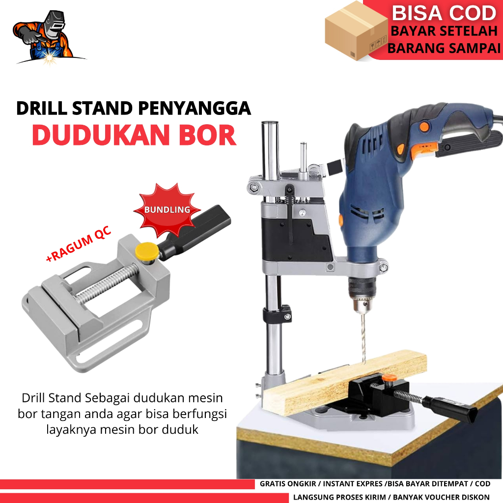 Jual Drill Stand Adapter Pengubah Mesin Bor Tangan Ke Bor Duduk Alat ...