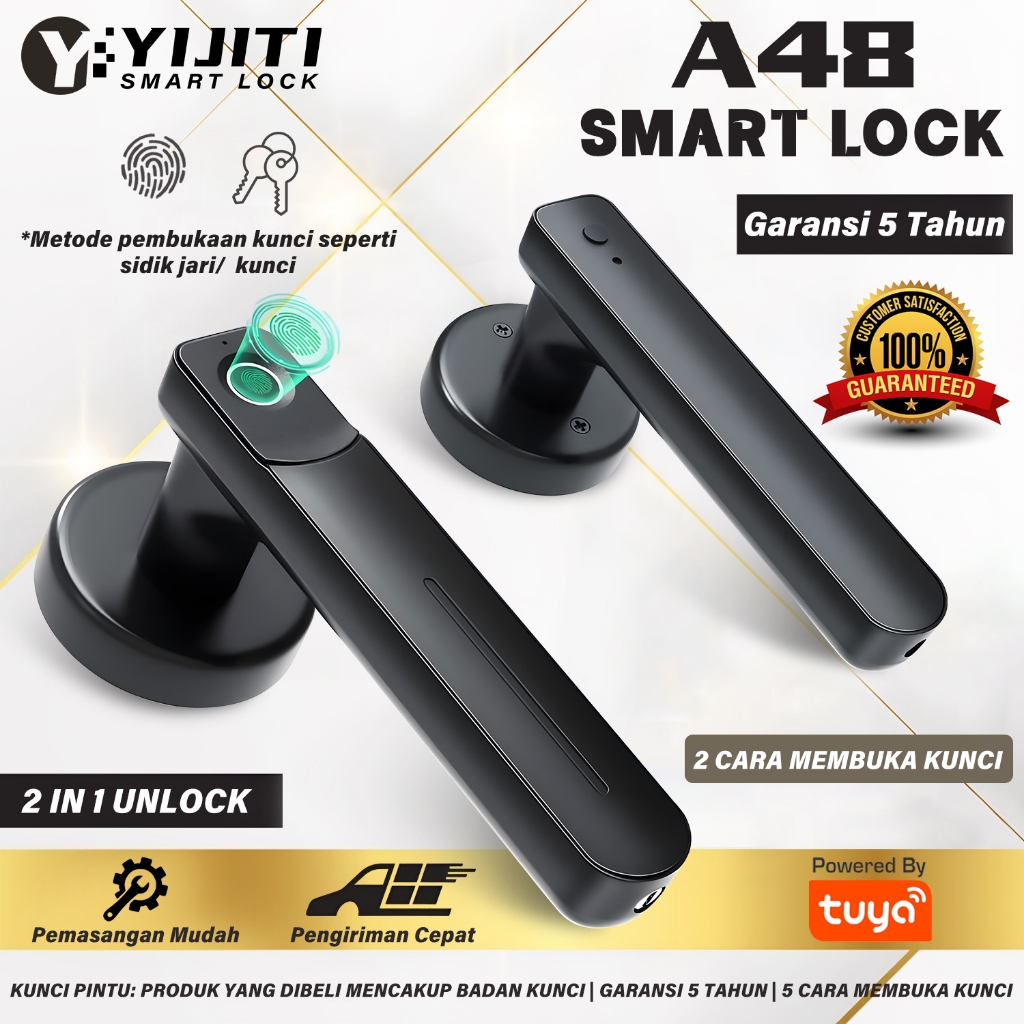 Jual YIJITI Smart Door Lock Kunci Pintu Digital Fingerprint/Kunci 2IN1 ...