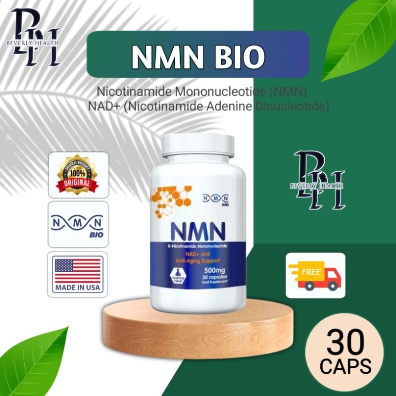 Jual NMN Bio - Nicotinamide Mononucleotide - 500mg Anti -Aging supplements 30Caps | Shopee Indonesia